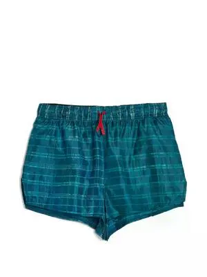 ALEX ZONO Checked Booty Shorts - Blue