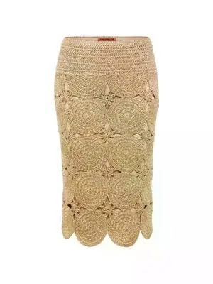 SIMONMILLER Beep Beep Midi Skirt - Gold