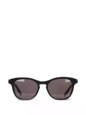 Saint Laurent Tinted Round Frame Sunglasses - Black