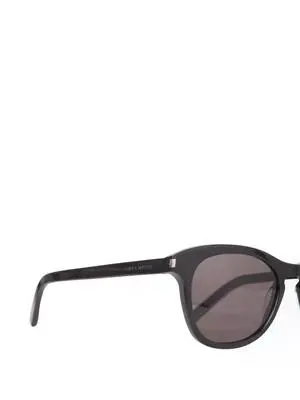 Saint Laurent Tinted Round Frame Sunglasses - Black
