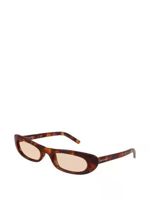 Saint Laurent Oval-frame Sunglasses - Brown