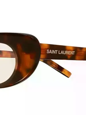 Saint Laurent Oval-frame Sunglasses - Brown