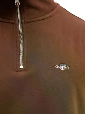 Gant Shield Half-zip Sweatshirt - Brown