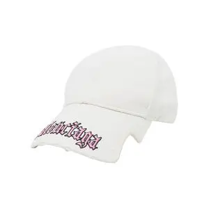 Balenciaga Embroidered Baseball Cap - White