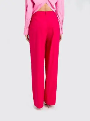 TWINSET Straight Leg Stretch Cotton Trousers
