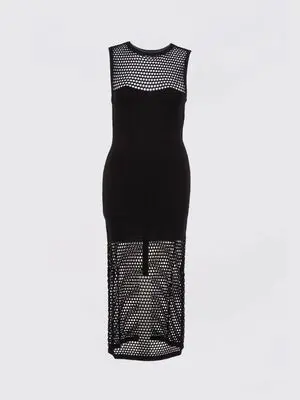 TWINSET Mesh Viscose Blend Midi Dress