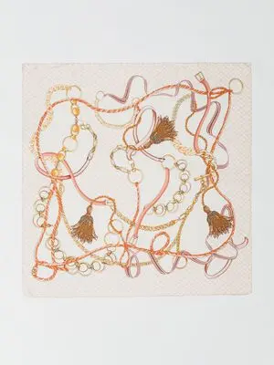 TWINSET Viscose Scarf With Chain Print