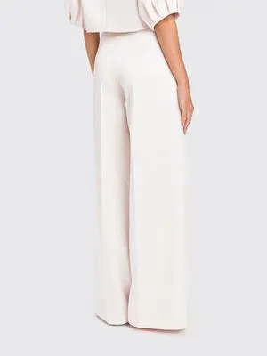 TWINSET Wide Leg Crêpe Trousers - Sand
