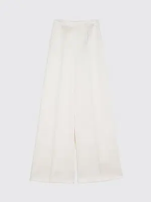 TWINSET Wide Leg Crêpe Trousers - Sand
