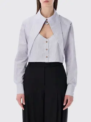 VIVIENNE WESTWOOD Striped Shirt With Cut-out Detail - White