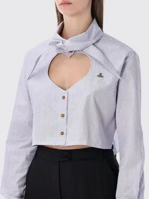 VIVIENNE WESTWOOD Striped Shirt With Cut-out Detail - White