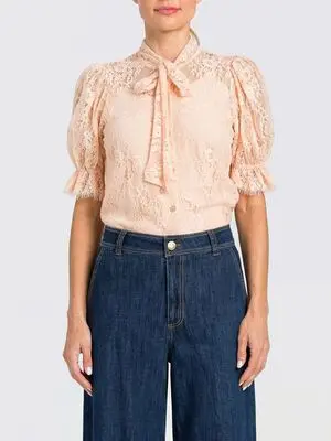 TWINSET Lace Pussy Bow Shirt