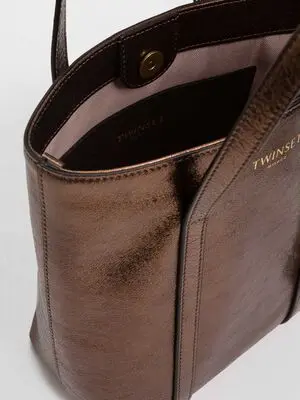 TWINSET Leather Tote Bag With Charm