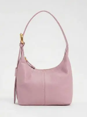 TWINSET Natural Grained Leather Shoulder Bag - Pink