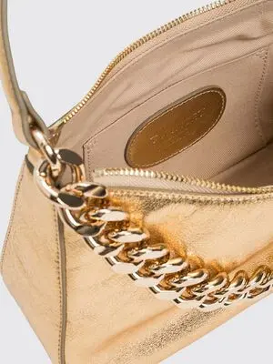 TWINSET Liliane Medium Laminated Leather Bag - Gold