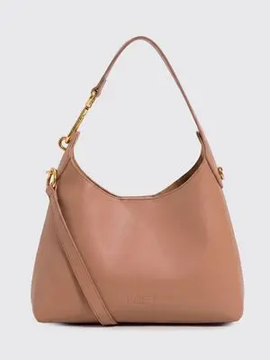 TWINSET Smooth Leather Hobo Bag - Coffee