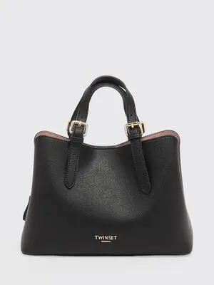 TWINSET Grained Synthetic Leather Satchel Bag - Multicolor