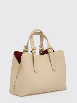 TWINSET Grained Synthetic Leather Satchel Bag - Sand