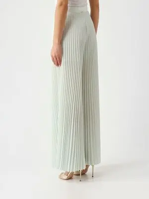 TWINSET Pleated Crêpe Trousers - Blue