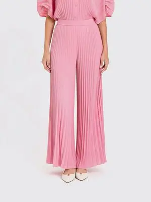 TWINSET Pleated Crêpe Trousers - Pink