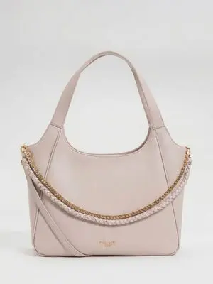 TWINSET Faux Leather Handbag With Chain Detail