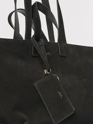 A.p.c. Suede Large Drummer Bag - Black
