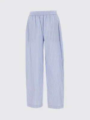 ROTATE BY BIRGER CHRISTENSEN Striped Cotton Palazzo Trousers