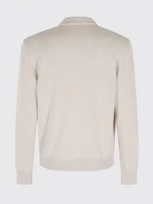 Eleventy Collared Button-up Sweater - Sand