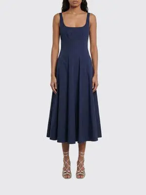 STAUD Square Neck Midi Dress