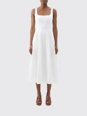 Staud Stretch Cotton Dress - White