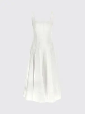 Staud Stretch Cotton Dress - White
