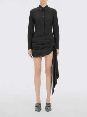 Giuseppe Di Morabito Asymmetrical Mini Shirtdress - Black