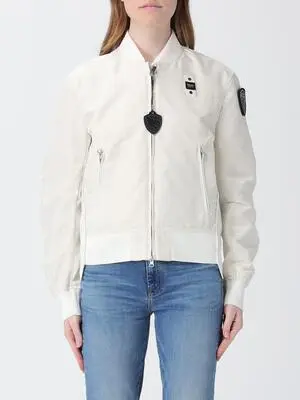 BLAUER. Polyester Bomber Jacket - White