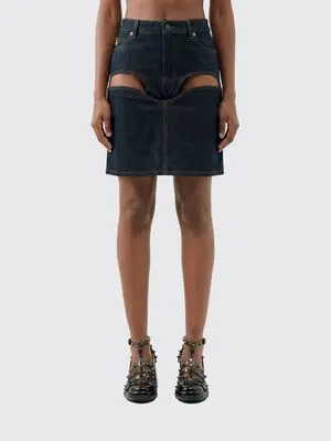 JEAN PAUL GAULTIER Cut-out Denim Mini Skirt - Blue