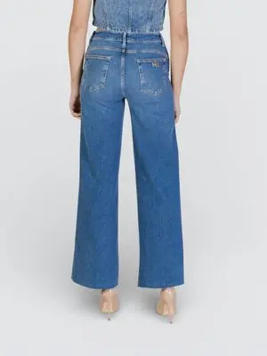Liu Jo Flared Stretch Denim Jeans - Blue
