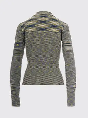 GANNI Recycled Knit Abstract Pattern Polo Shirt - Yellow