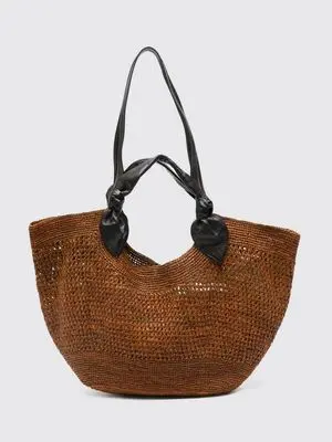 Hereu Fonol Crochet Raffia And Nappa Leather Bag - Brown