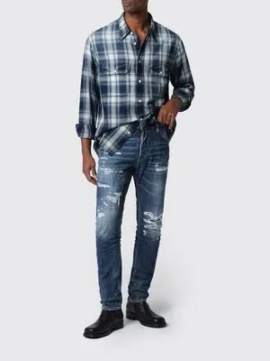 Dsquared2 Distressed Wash Jeans - Blue