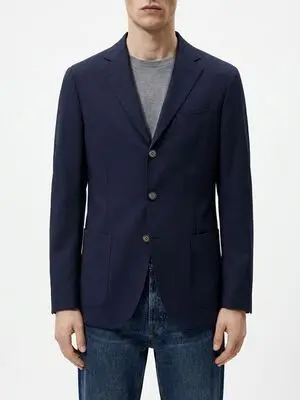Eleventy Single Breasted Jacket - Blue