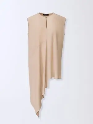 Fabiana Filippi Sleeveless Draped Top - Beige