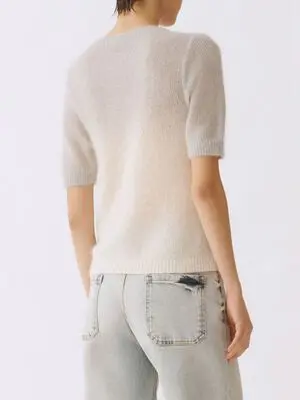 Fabiana Filippi Wool And Cashmere Crew Neck Knit Top
