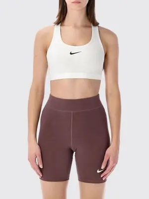 Nike Swoosh Stretch Technical Fabric Cropped Top - White
