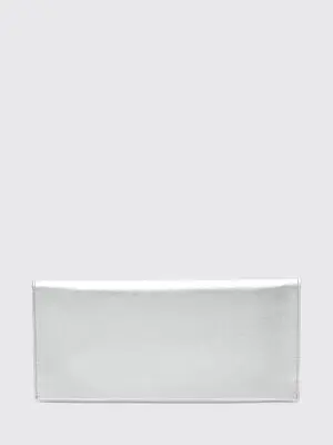 ROGER VIVIER Pilgrim Laminated Leather Clutch With Jewel Buckle