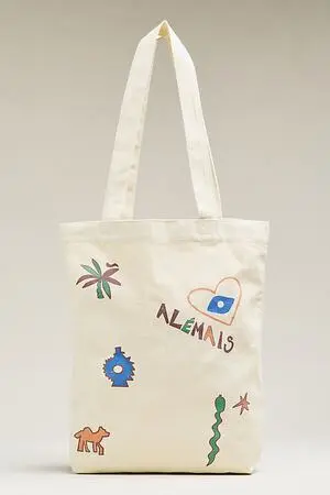 ALEMAIS Maroc Library Tote - Ivory