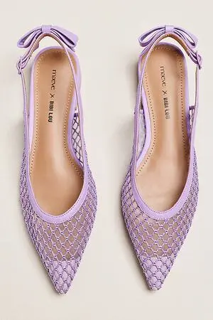 BIBI LOU Maeve X Slingback Flats - Lilac