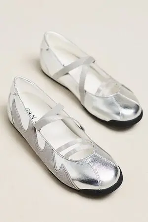 BIBI LOU Gam Fierce" Ballet Flats - Silver