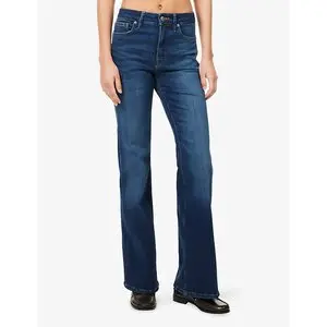 Good American Good Legs Flared Stretch-denim Jeans