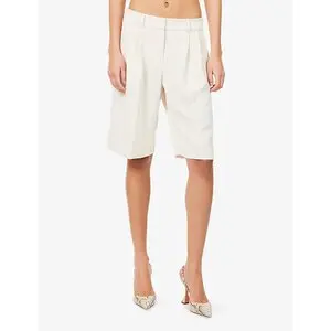 Stylein Pressed-pleat Crepe Shorts