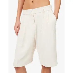 Stylein Pressed-pleat Crepe Shorts
