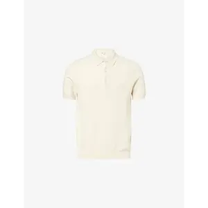 Sunspel Textured Short-sleeves Cotton-knit Polo Shirt - Ecru